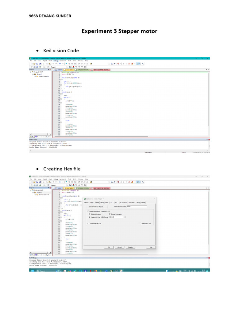 Experiment 3 Stepper Motor | PDF