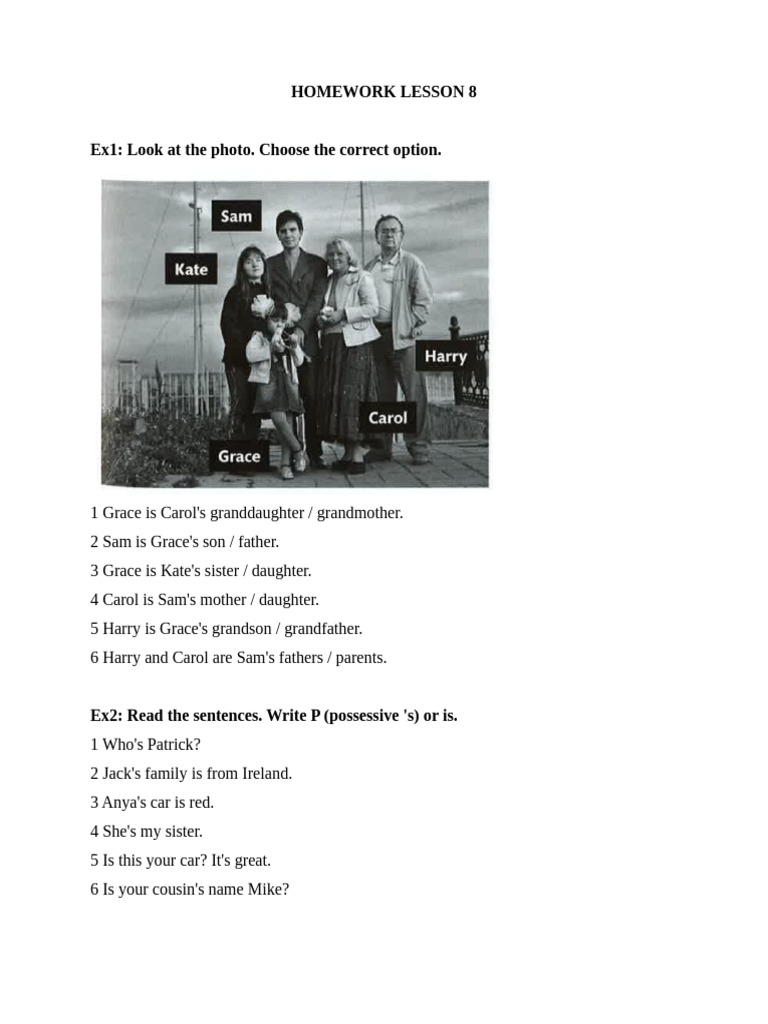 Homework Lesson 8 | PDF