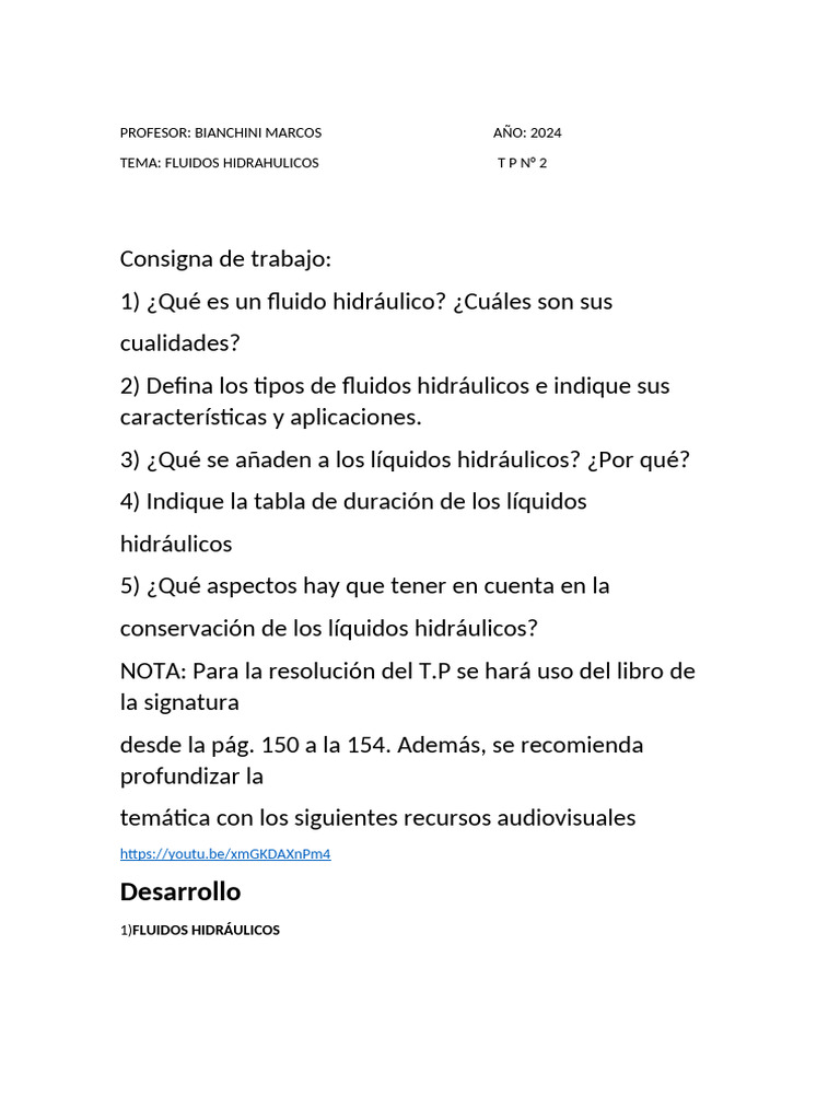 Hidr. TP 2 | PDF | Líquidos | Química