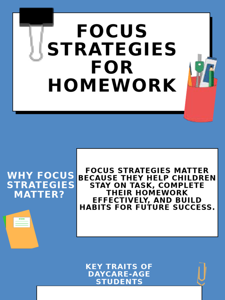 Focus Strategies For Homework | PDF