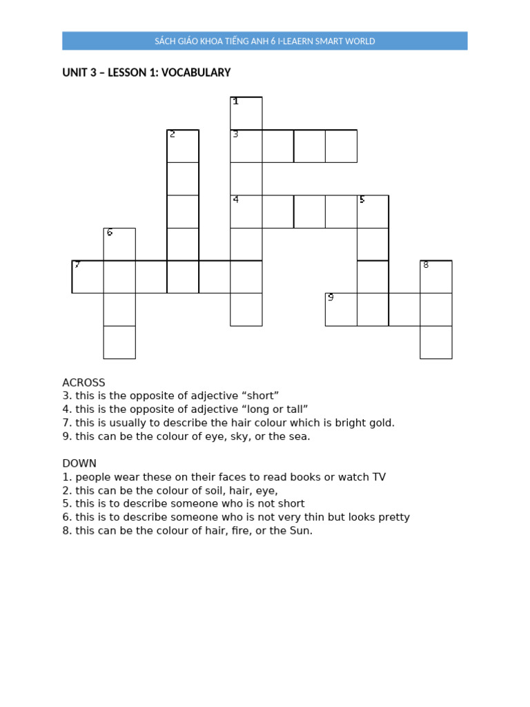 UNIT 3 - LESSON 1 (With Key) | PDF