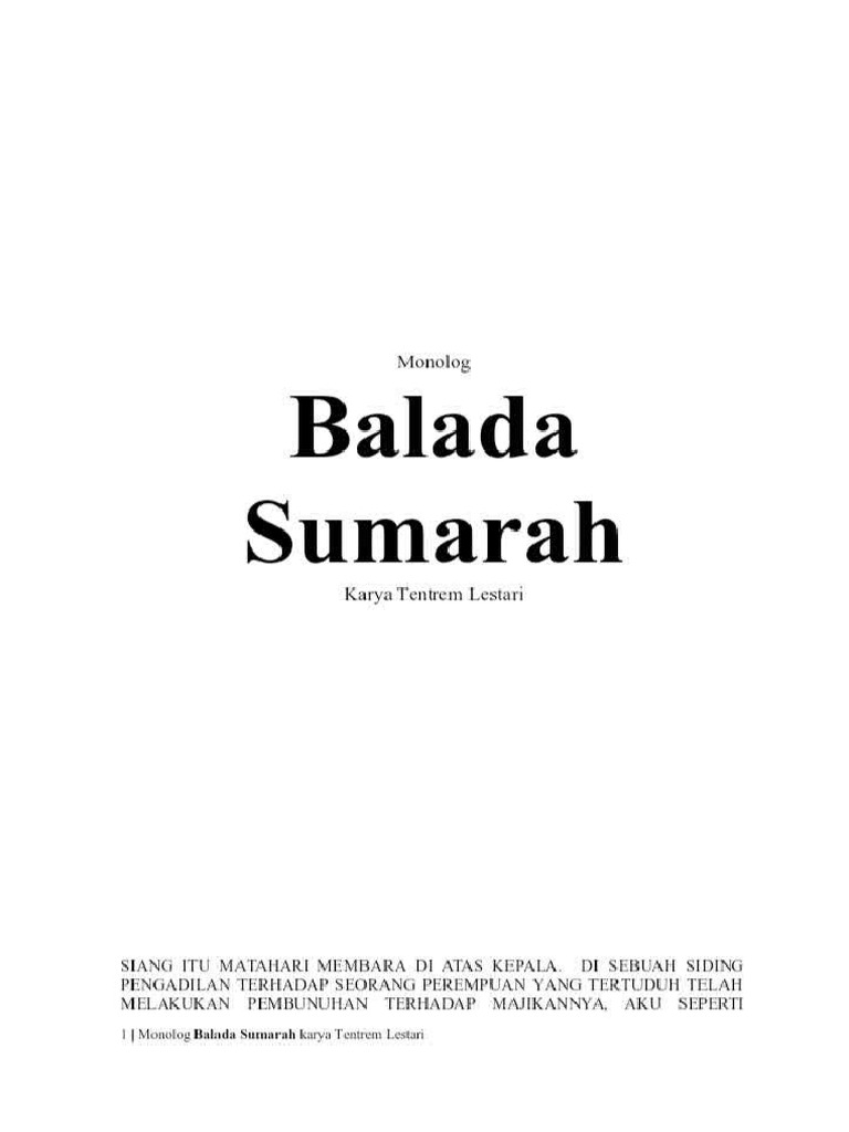 Naskah Balada Sumarah | PDF