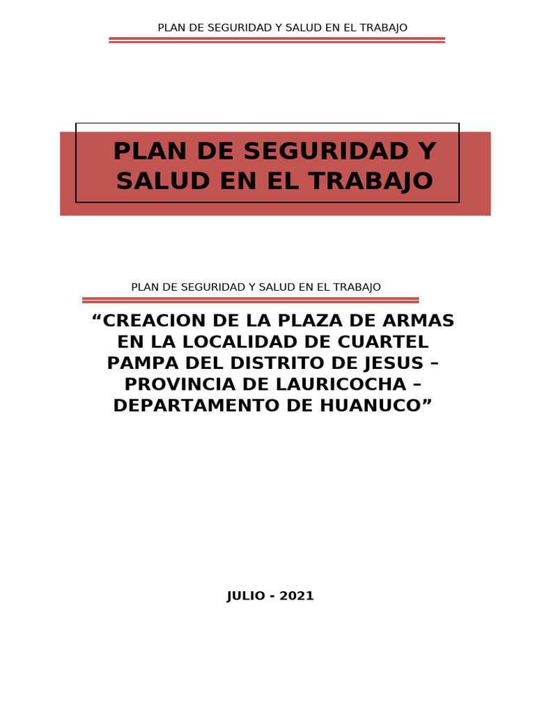 PLAN DE SST | PDF | Seguridad y salud ocupacional | Valores