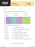Class4 CBSE Large Numbers Worksheet | PDF