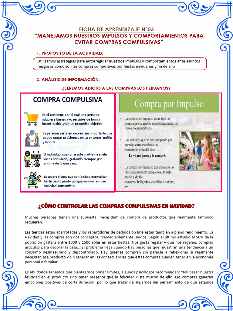 Dpcc-Ficha de Aprendizaje 03 | PDF | Felicidad | Comportamiento
