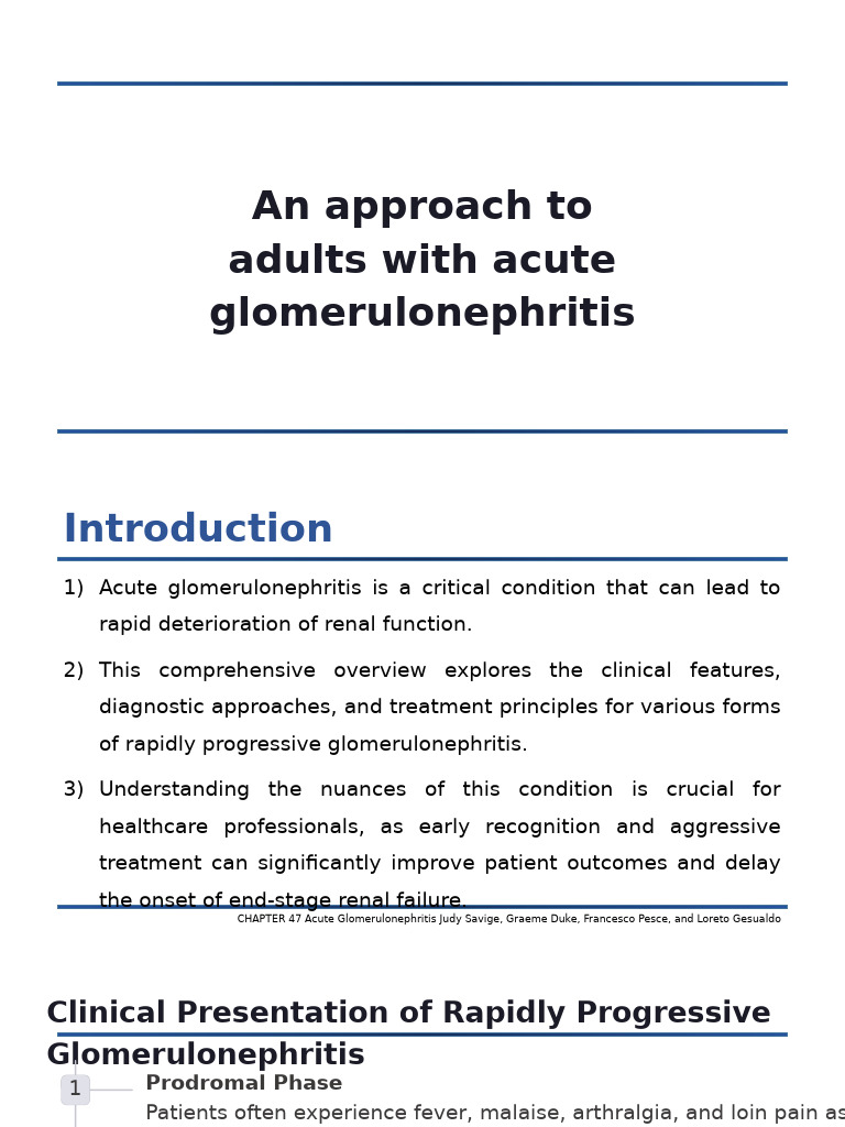 An Approach To Adults With Acute Glomerulonephritis | PDF | Causes Of Death | Immunology
