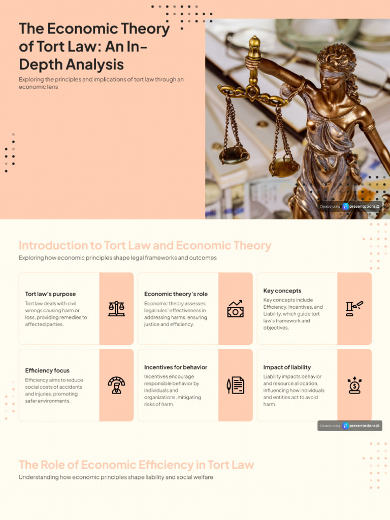 Economic Theory of Tort Law | PDF