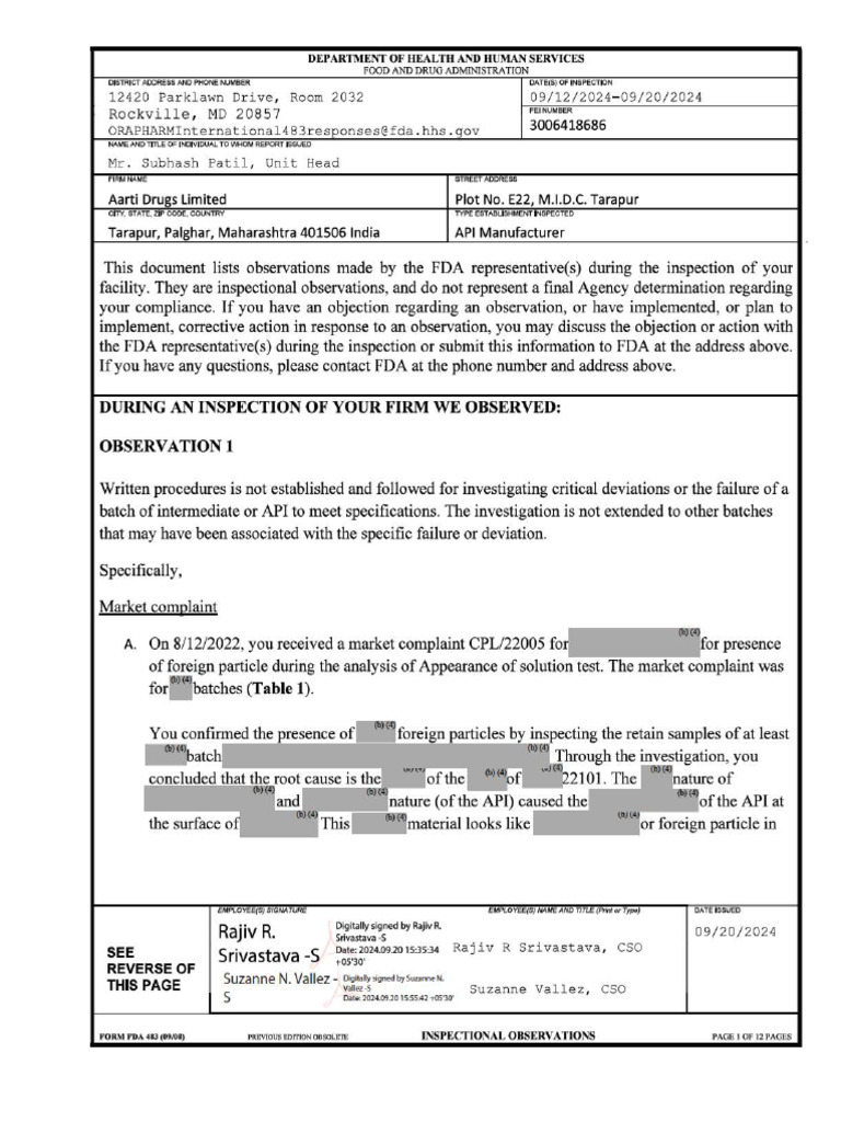 Audit observation for gap assessment | PDF | United States Department ...