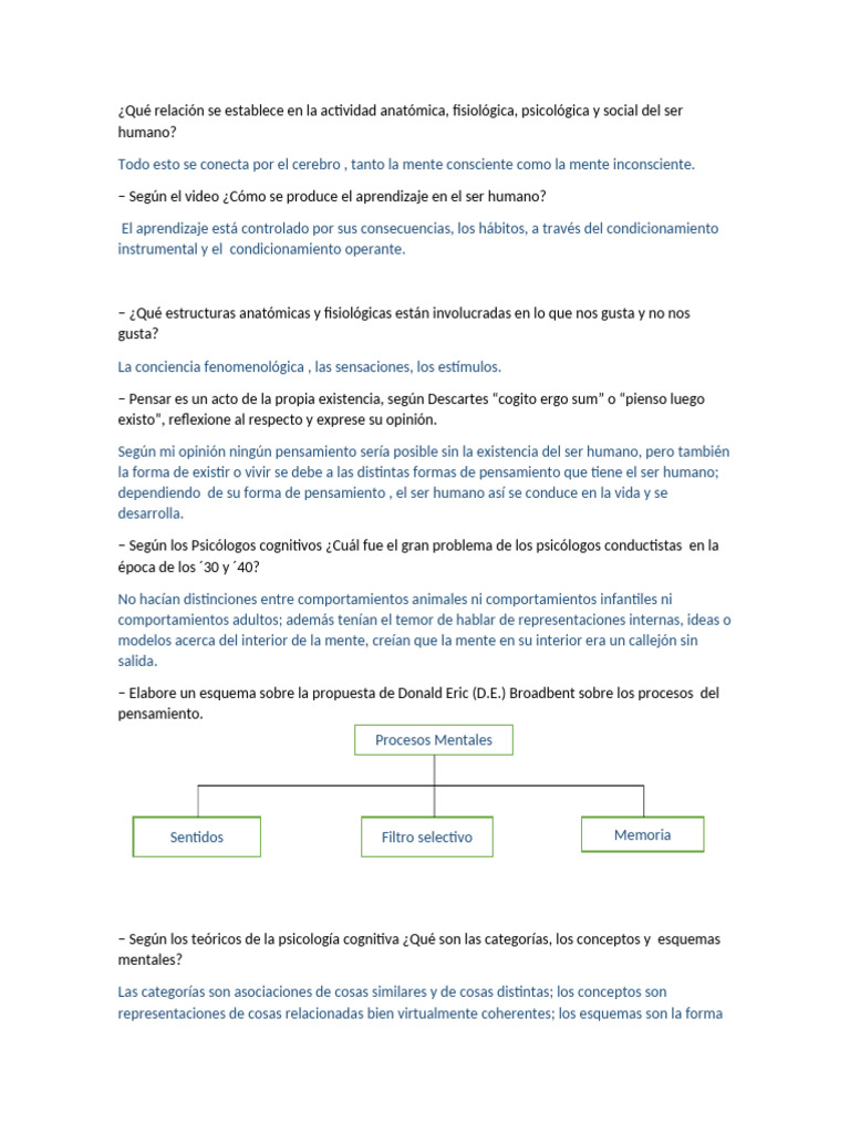 Cognicion Y Aprendizaje Pdf Pensamiento Mente
