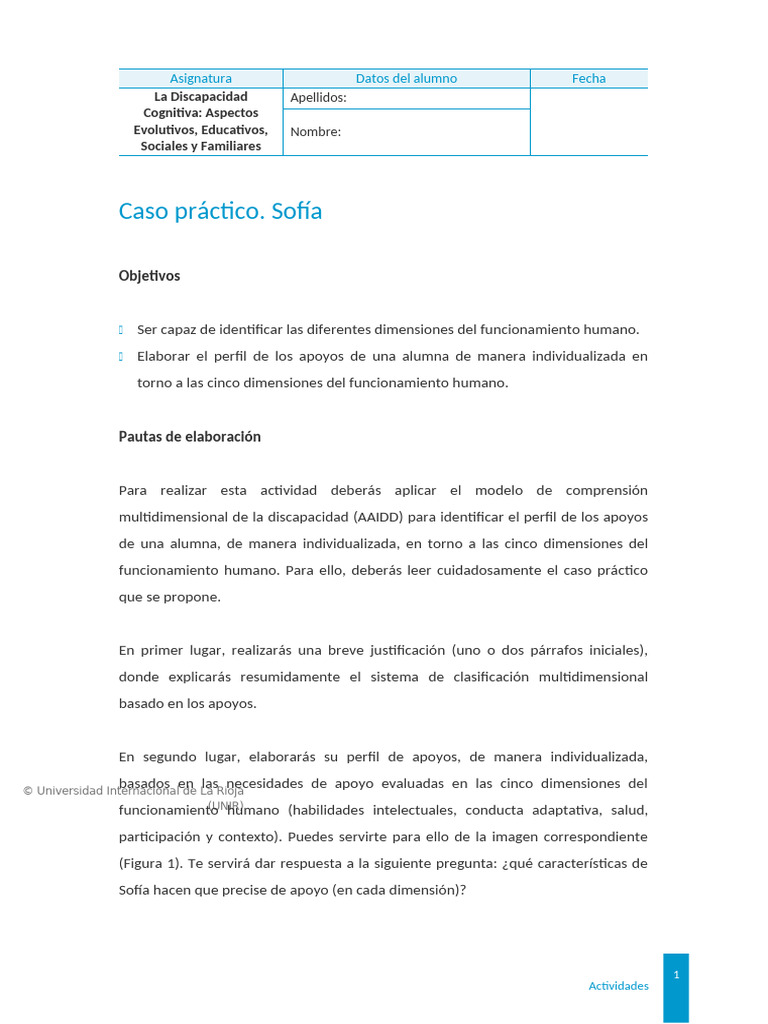 Edues02 Caso1 | PDF | Discapacidad intelectual | Invalidez