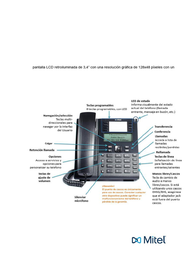 Guia Rapida Mitel 6865 | PDF | protocolo de Iniciacion de Sesion | Teléfono