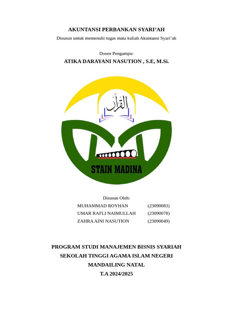 Akuntansi Perbankan Syariah: Dasar dan Prinsip | PDF