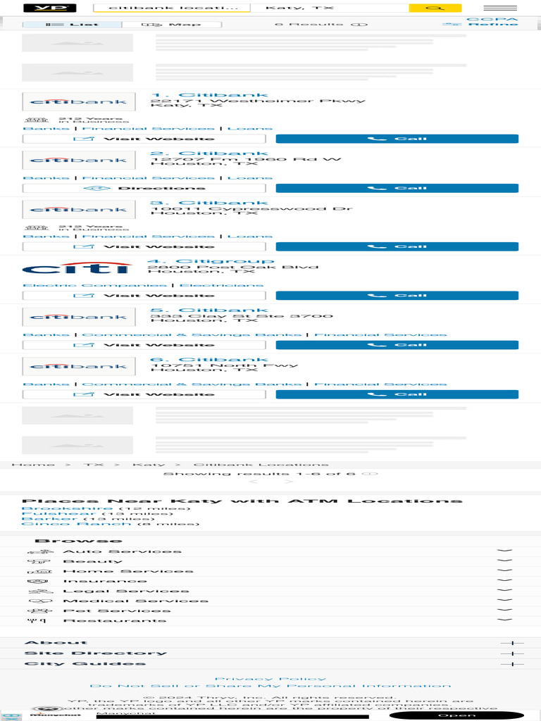 Citibank Locations in Katy, TX With Reviews | PDF | Business ...