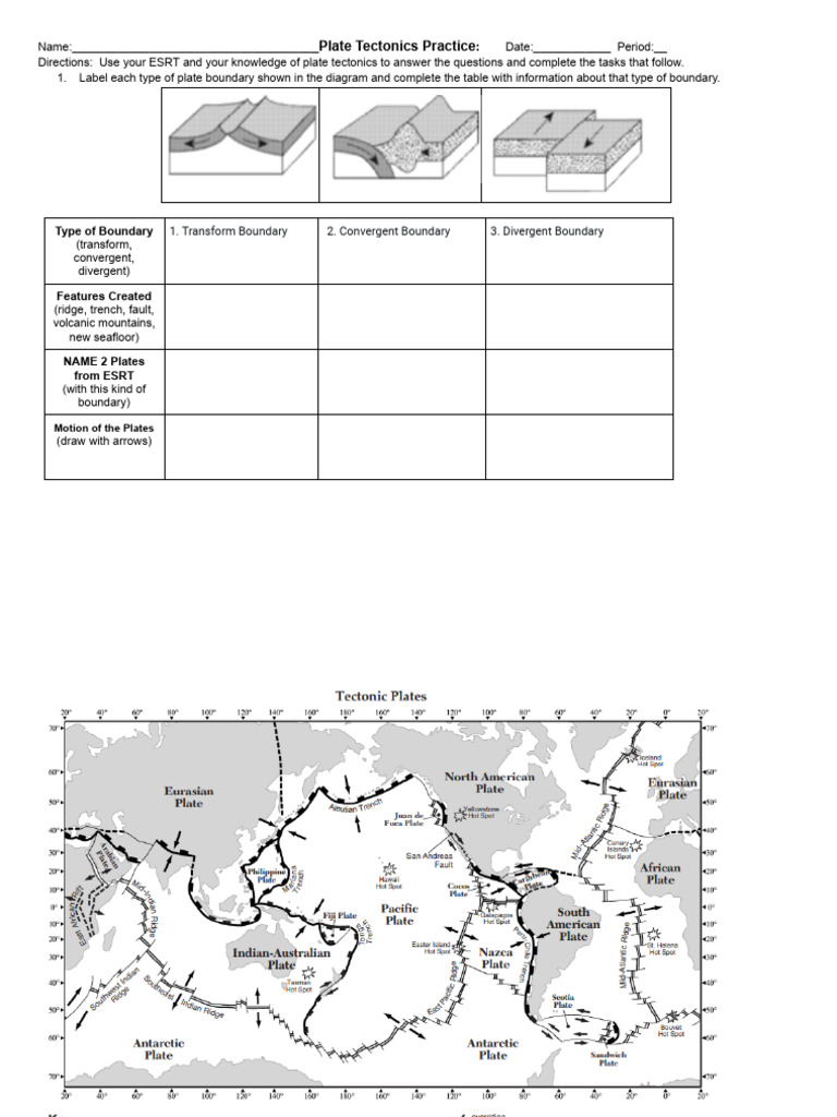 Plate Tectonics Practice Guide | PDF