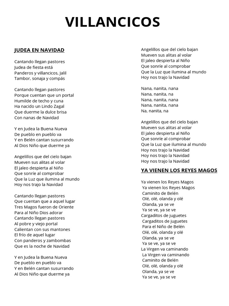 Villancicos PDF | PDF | Nochebuena | María, madre de Jesús