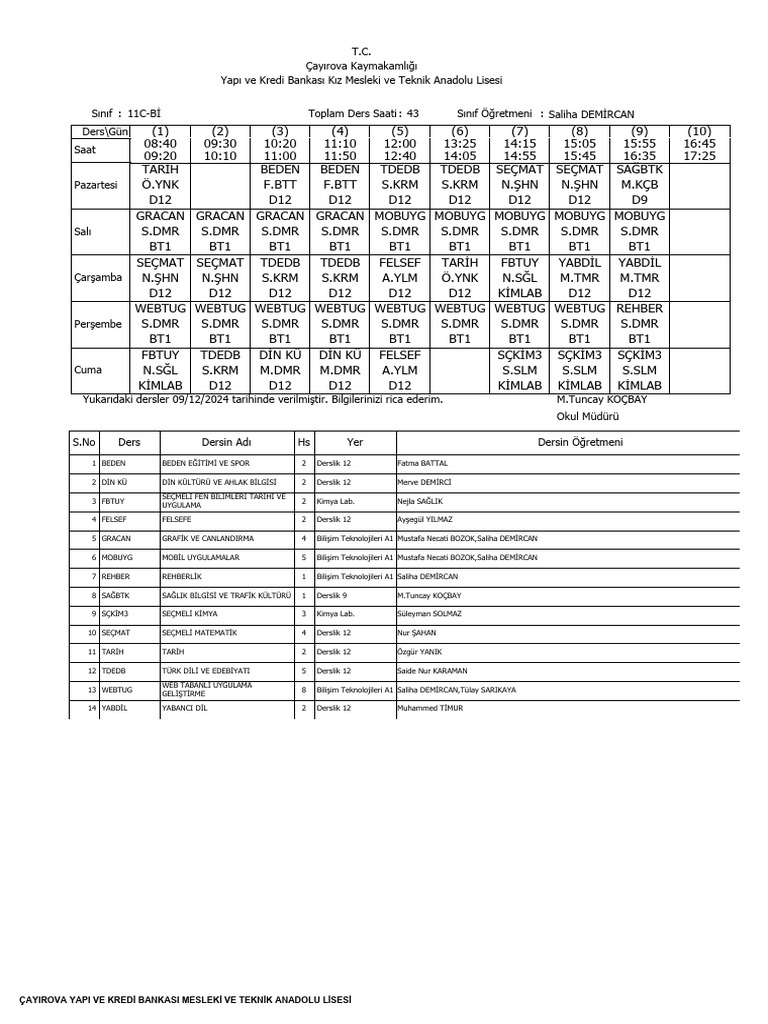 11C Sali̇ha Demi̇rcan | PDF