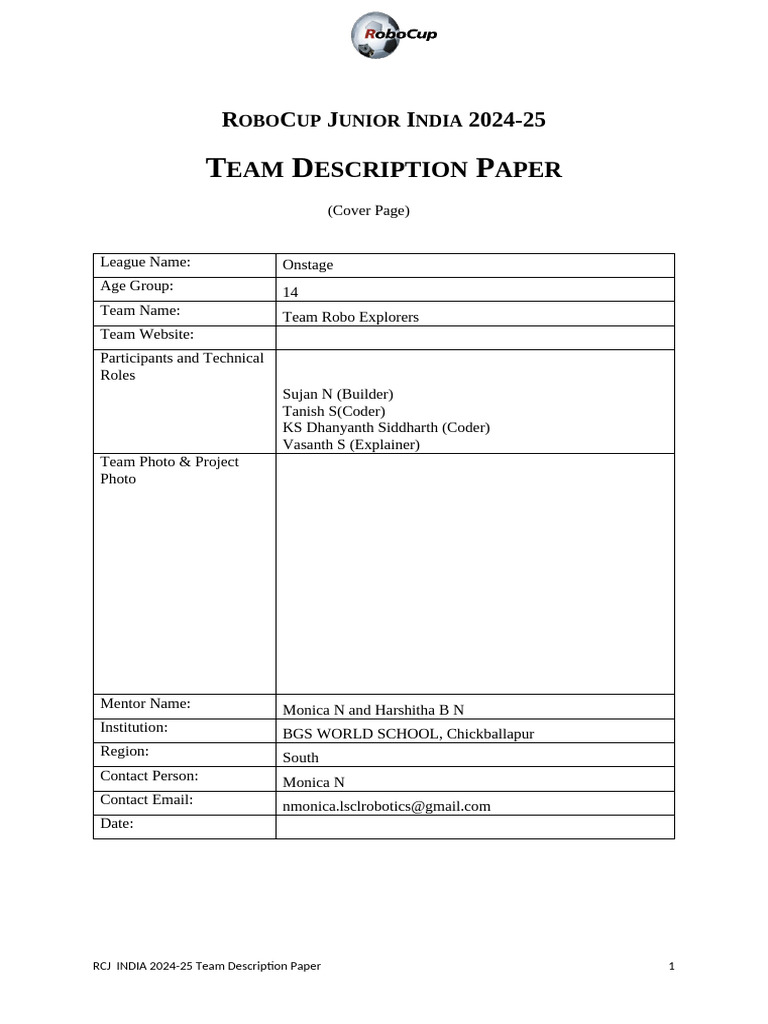 team robo explorers | PDF | Engineering