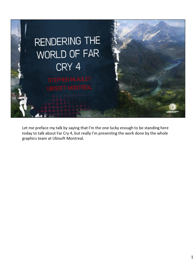 McAuley - Stephen - Rendering - The - World of FarCry 4 | PDF | Texture ...