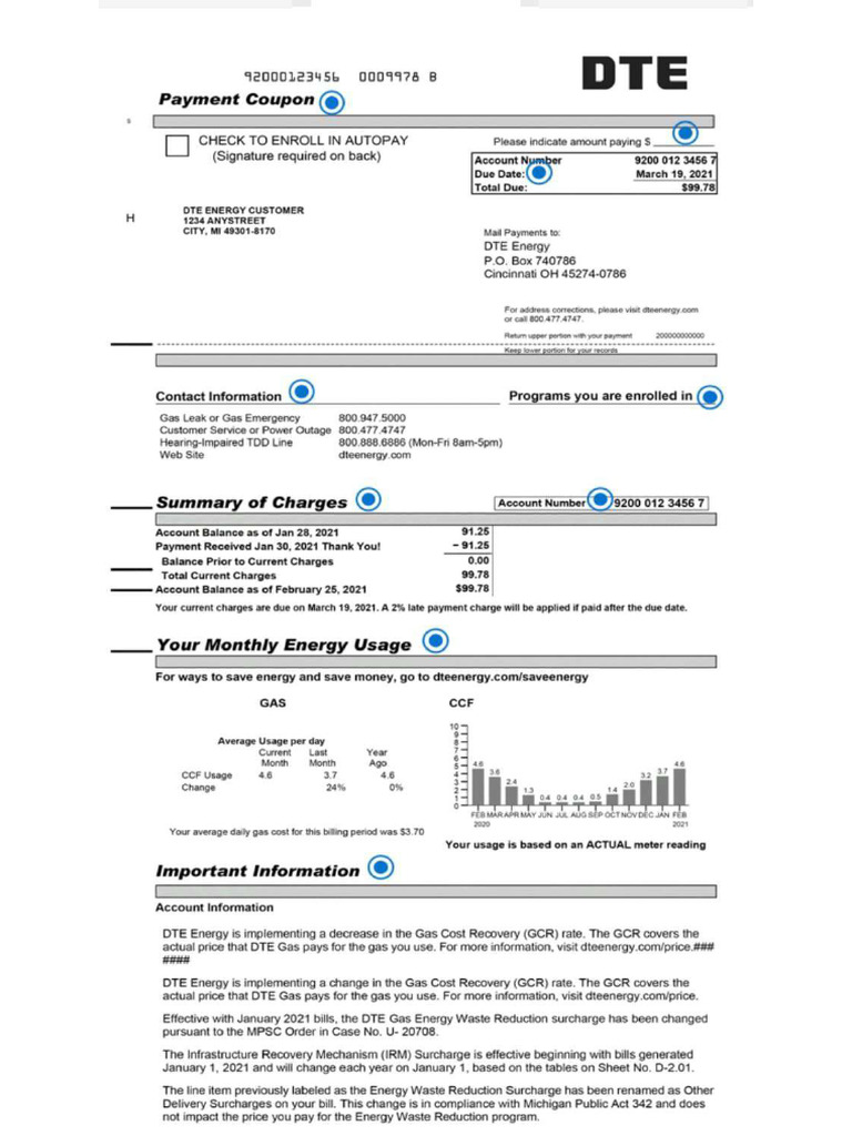 FACTURA DTE GAS | PDF