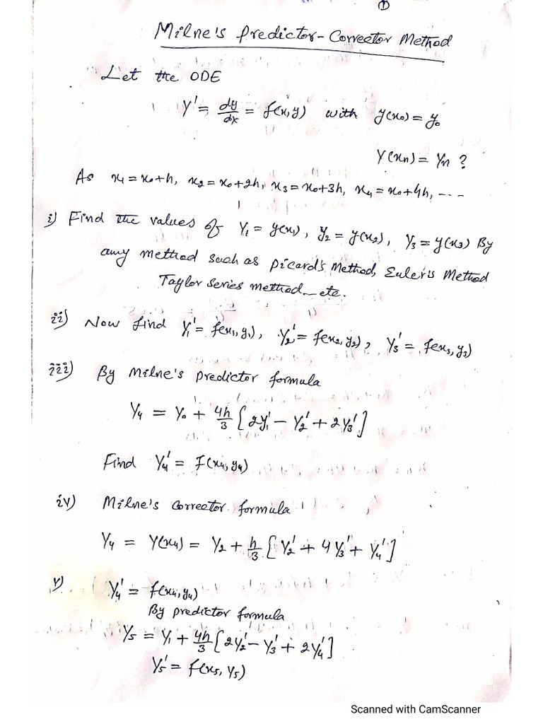 Milne's Method | PDF