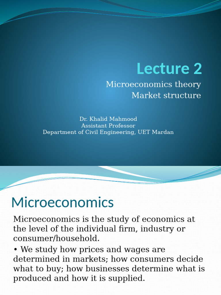 Lecture 2 | PDF | Oligopoly | Monopoly