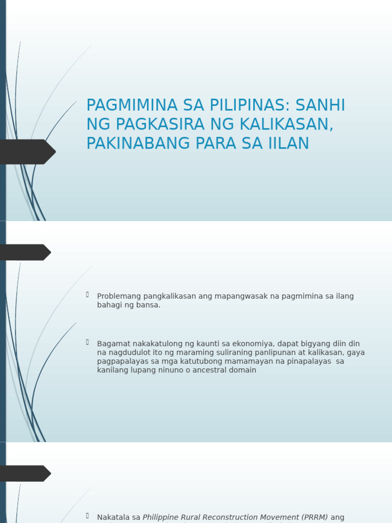 YUNIT 4 ppt7 Pagmimina Sa Pilipinas 1 | PDF