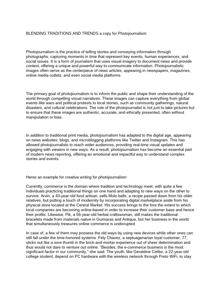 STEPS IN PHOTOJOURN | PDF | Human Communication | Mass Media