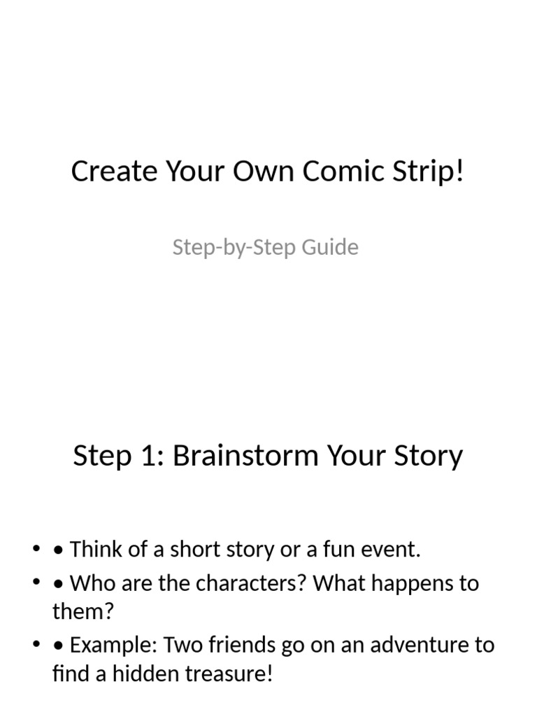 Create Your Own Comic Strip Guide | PDF