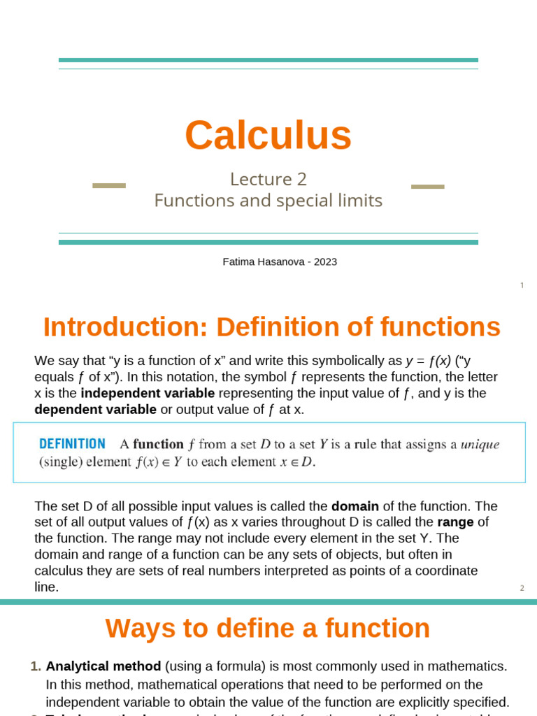 Calculus_Lec2 | PDF | Function (Mathematics) | Exponentiation