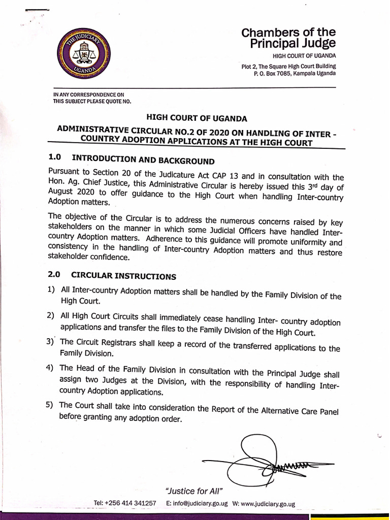 High Court Administrative Circular 2of 2020 Circular | PDF
