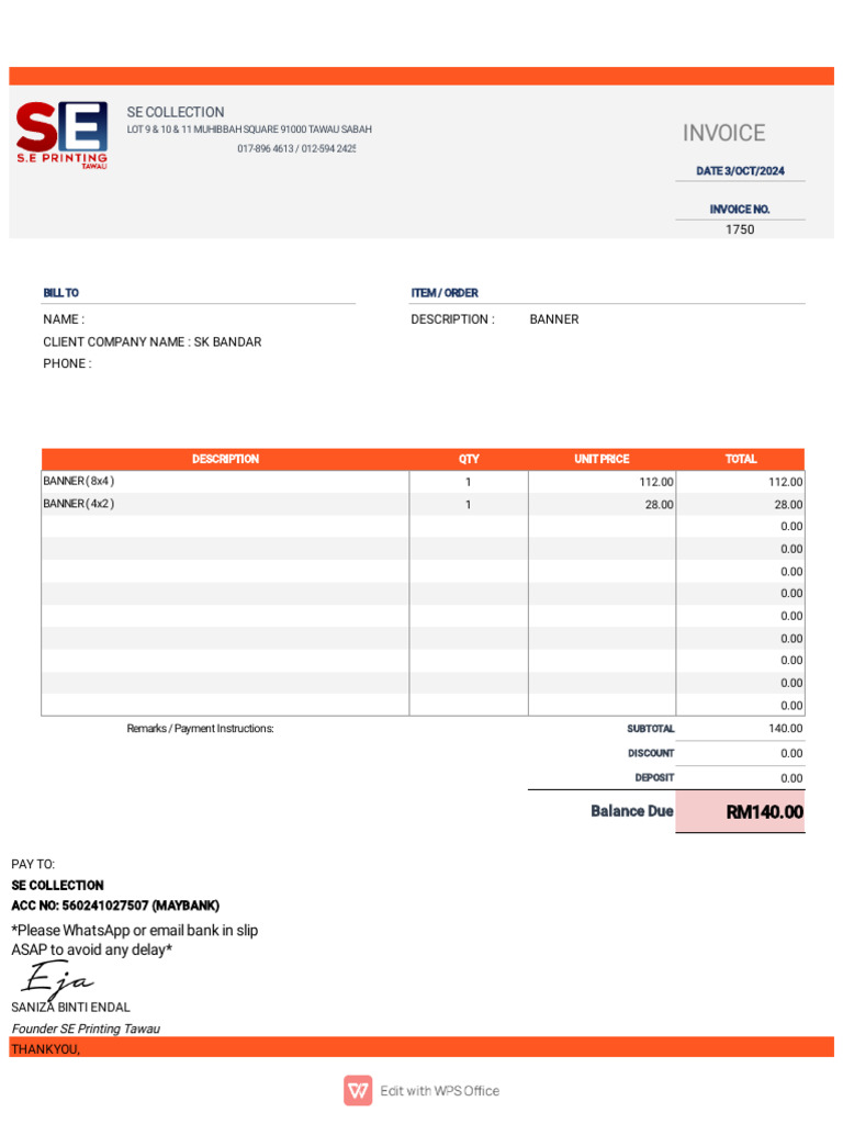 1750 BANNER - SK BANDAR | PDF | Accounting