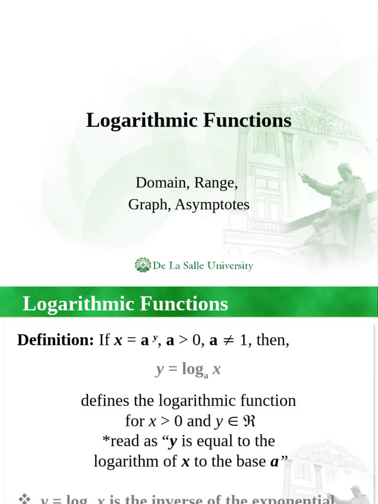 15. Logarithmic Functions-1 (1) | PDF | Logarithm | Exponential Function