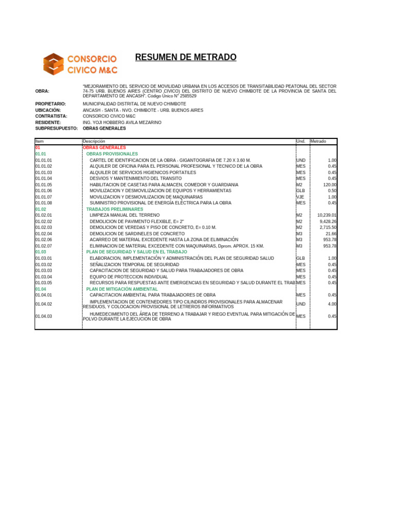 01 Obras Generales Valo 01 Cambio Demolición | PDF