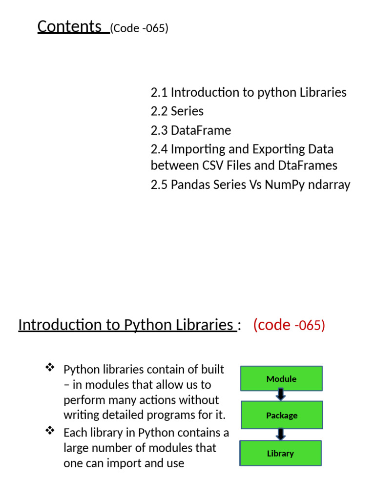 Contents (Code - 065) | PDF