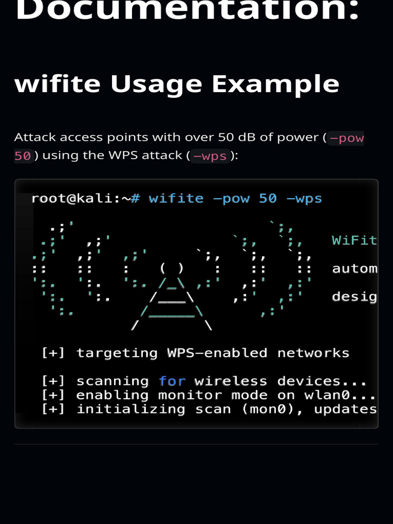 Wifite Kali Linux Tools | PDF