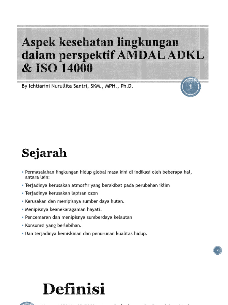 AMDAL Dan ISO14000 | PDF
