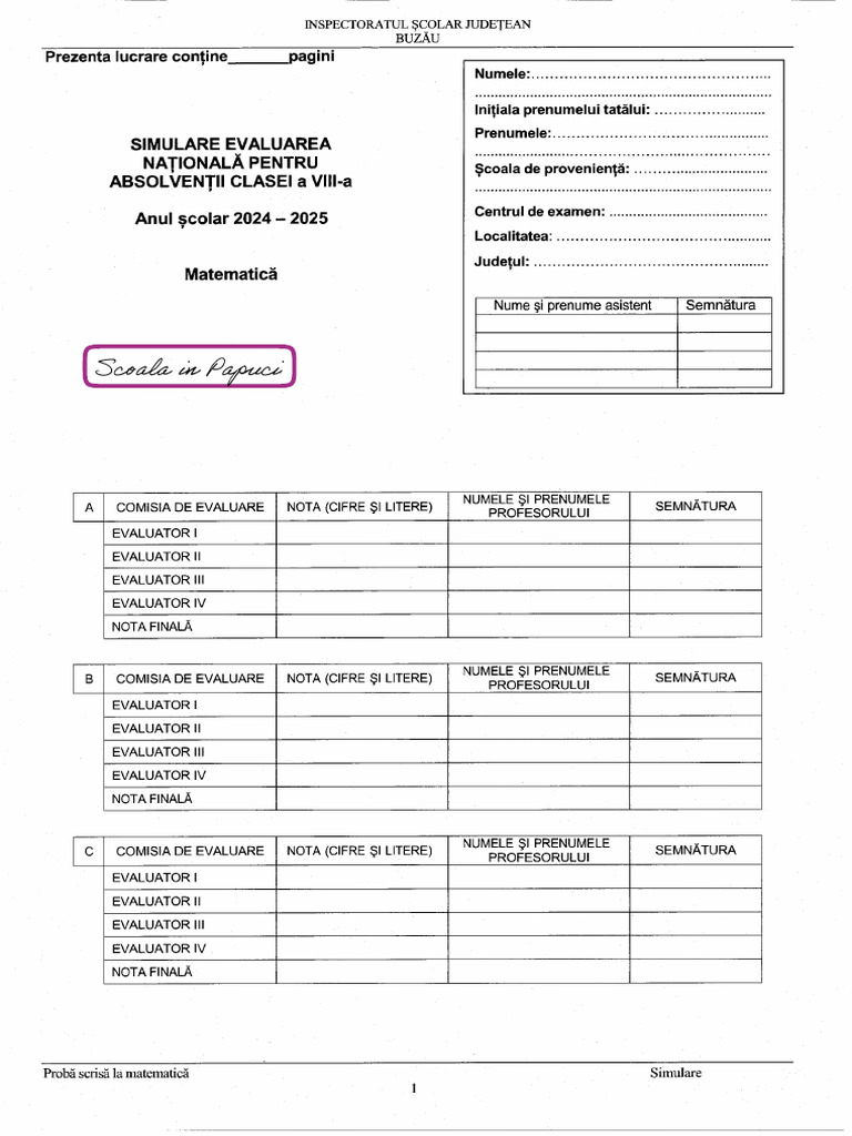 Simulare Buzau | PDF