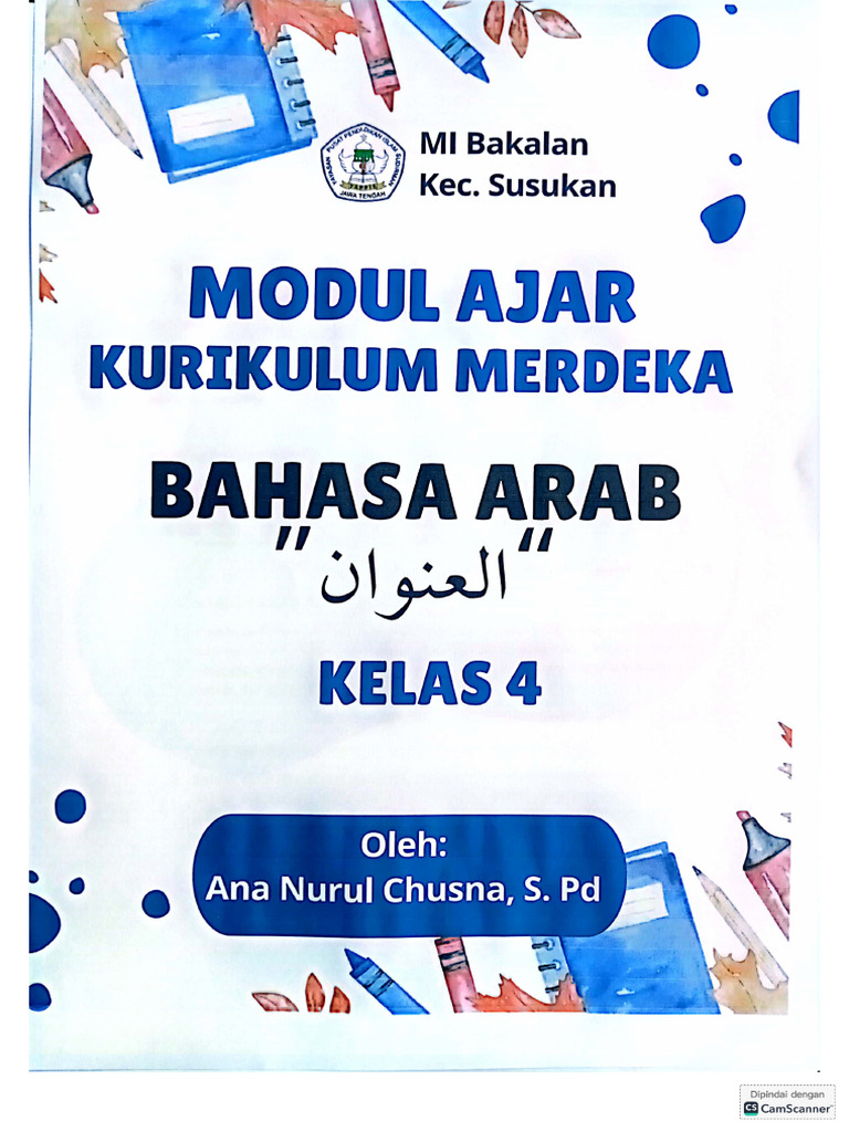 Salinan Contoh - Modul Ajar Bahasa Arab Kelas 4 | PDF