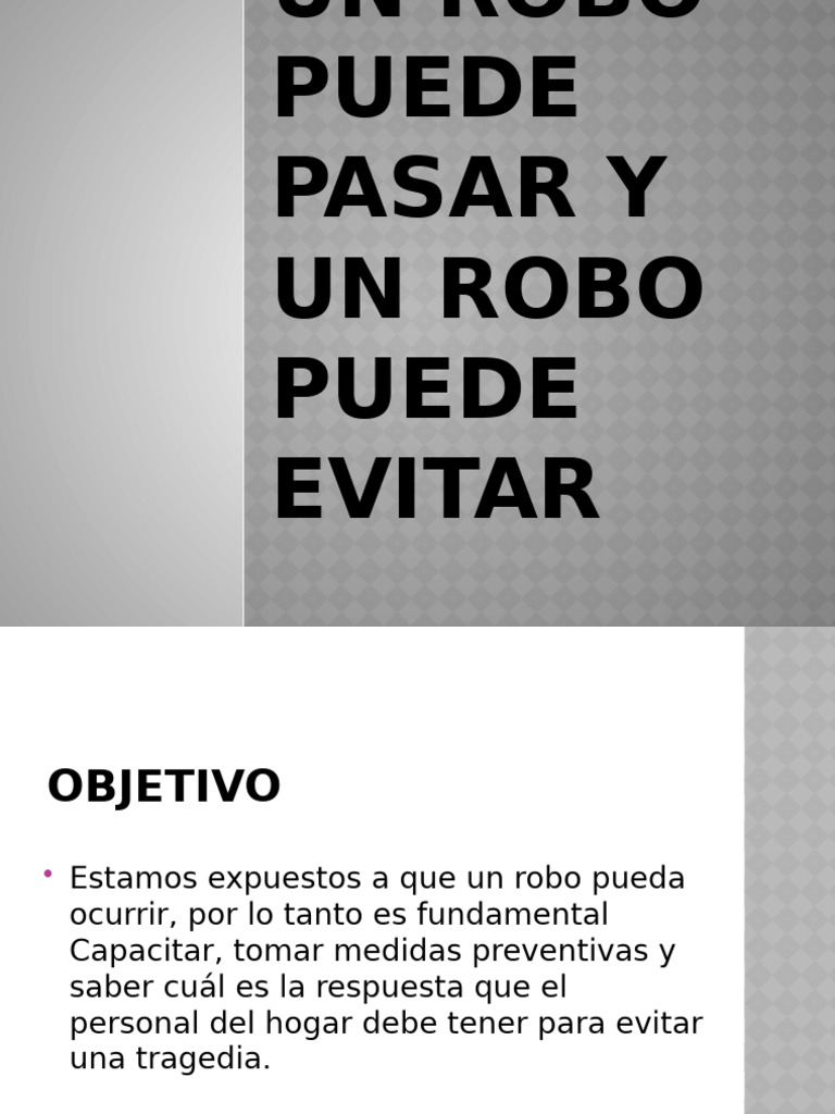Un Robo Puede Pasar y Un Robo Puede | PDF | Robo | Policía