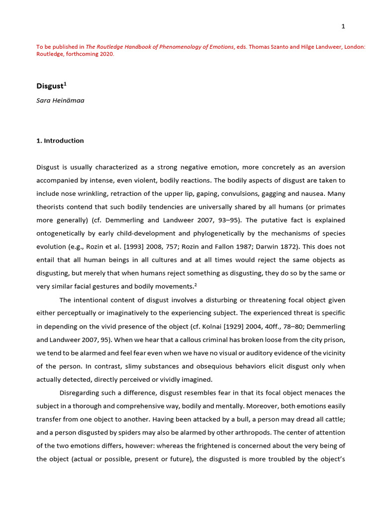 Understanding the Emotion of Disgust | PDF | Disgust | Emotions
