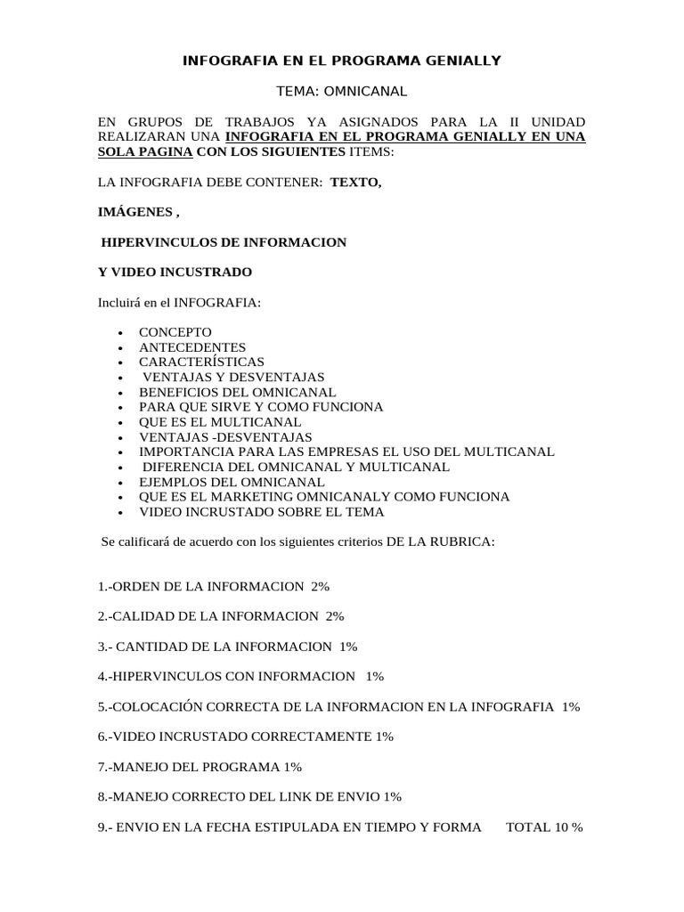 Infografia en El Programa Genially - II Unidad | PDF