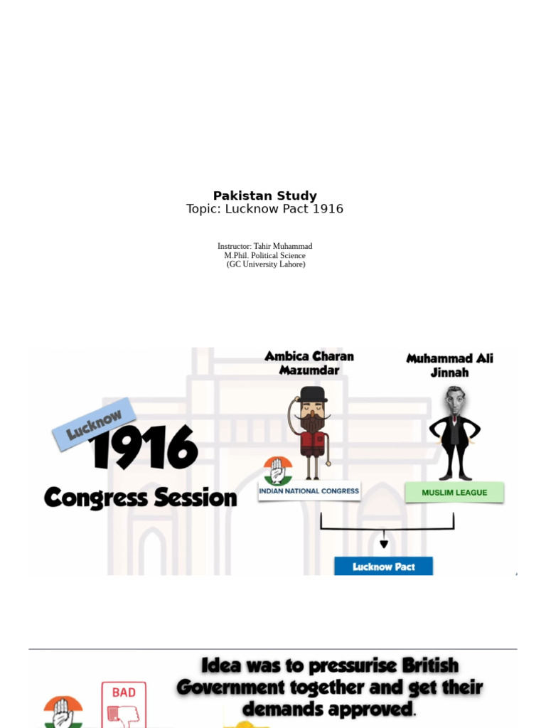 Lucknow Pact 1916 | PDF | Muhammad Ali Jinnah | All India Muslim League