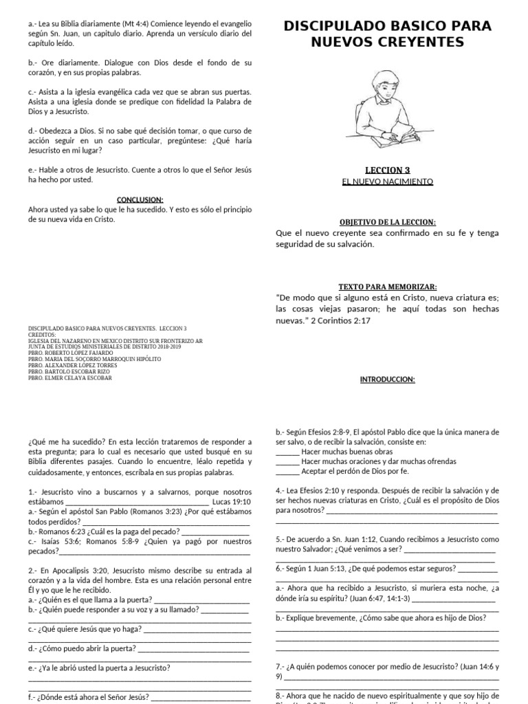 LECCCION 3 EL NUEVO NACIMIENTO | PDF | Jesús | Cristo (título)