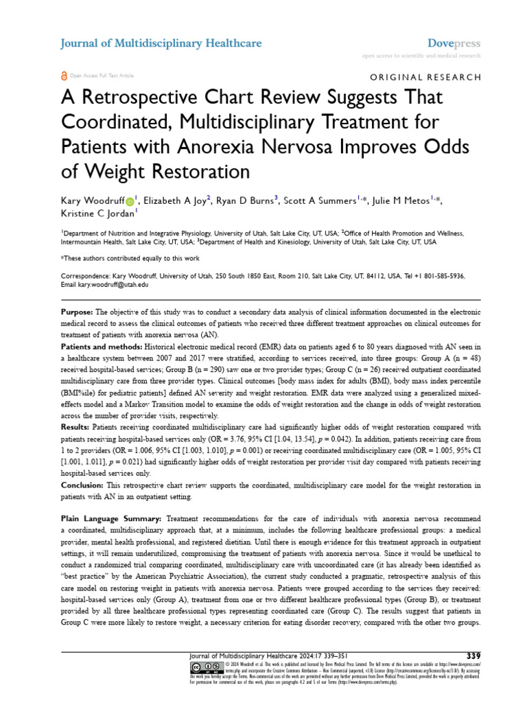 JMDH 437376 A Retrospective Chart Review Suggests That Coordinated Mult ...