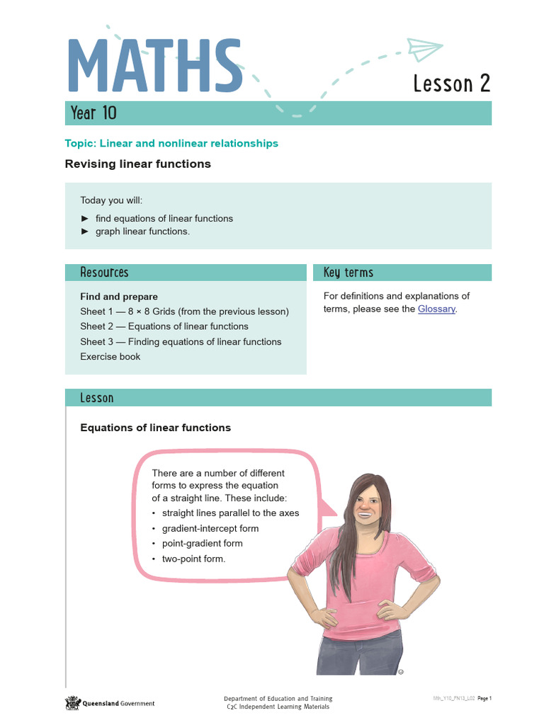 Mth_Y10_FN13_L02 | PDF | Function (Mathematics) | Cartesian Coordinate ...