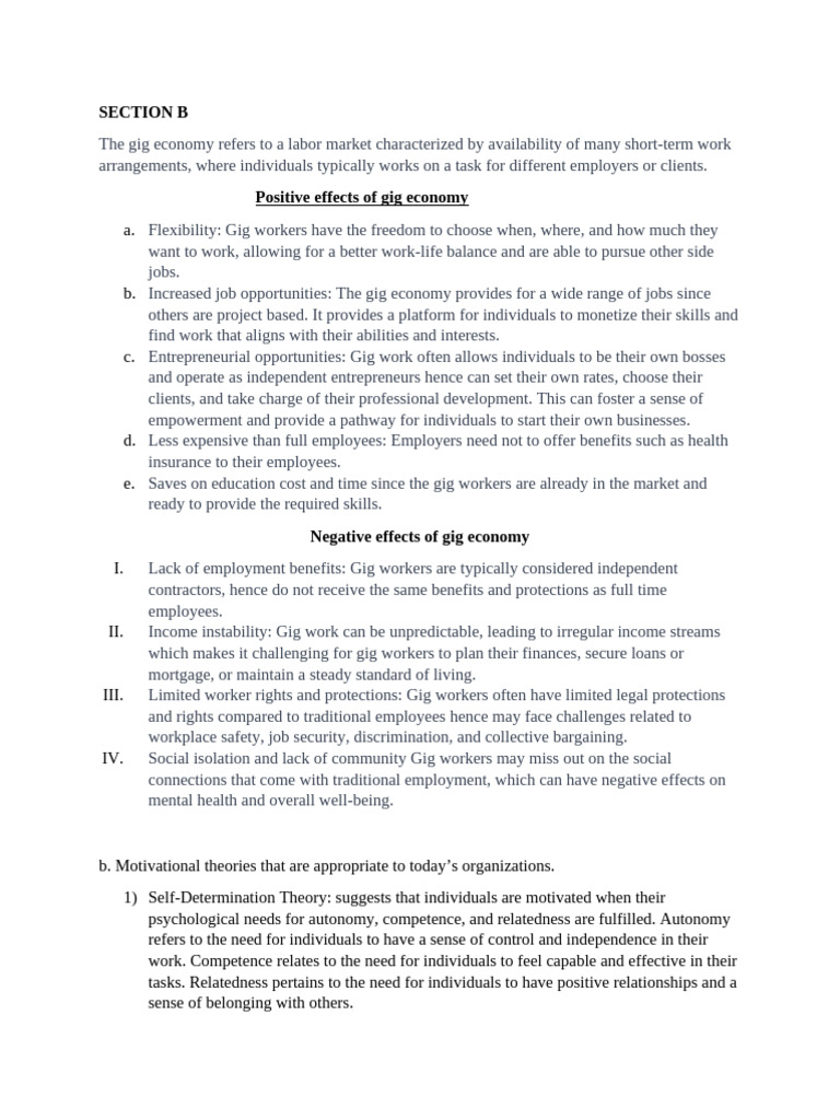 SECTION B | PDF | Motivation | Motivational