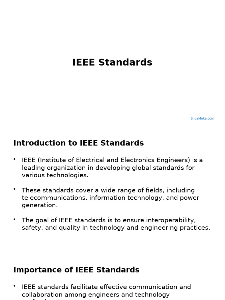 Overview of IEEE Standards | PDF