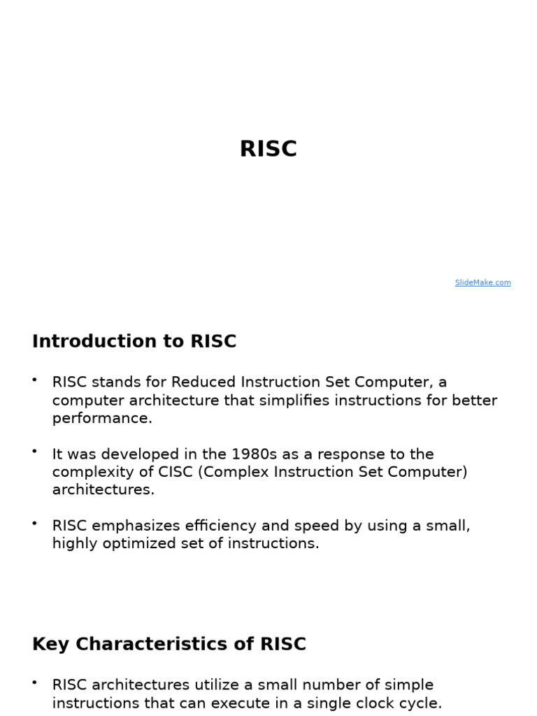 RISC | PDF | Computer Architecture | Office Equipment
