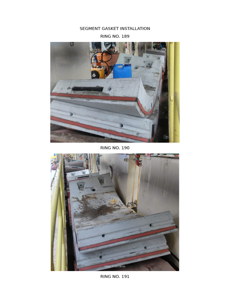 Segment Gasket Installation RING NO. 189 | PDF