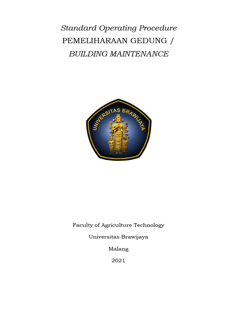 3 SOP Maintenance Building | PDF